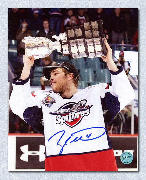 AJ Sports | Taylor Hall Autographed Windsor Spitfires Memorial Cup 8x10 ...