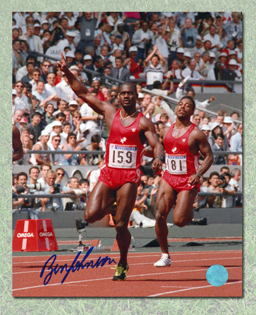 AJ Sports | Ben Johnson Canada Autographed Record Breaking 100 Meter ...
