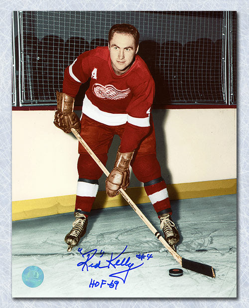 AJ Sports | Red Kelly Autographed Detroit Red Wings Original Six 8x10 ...