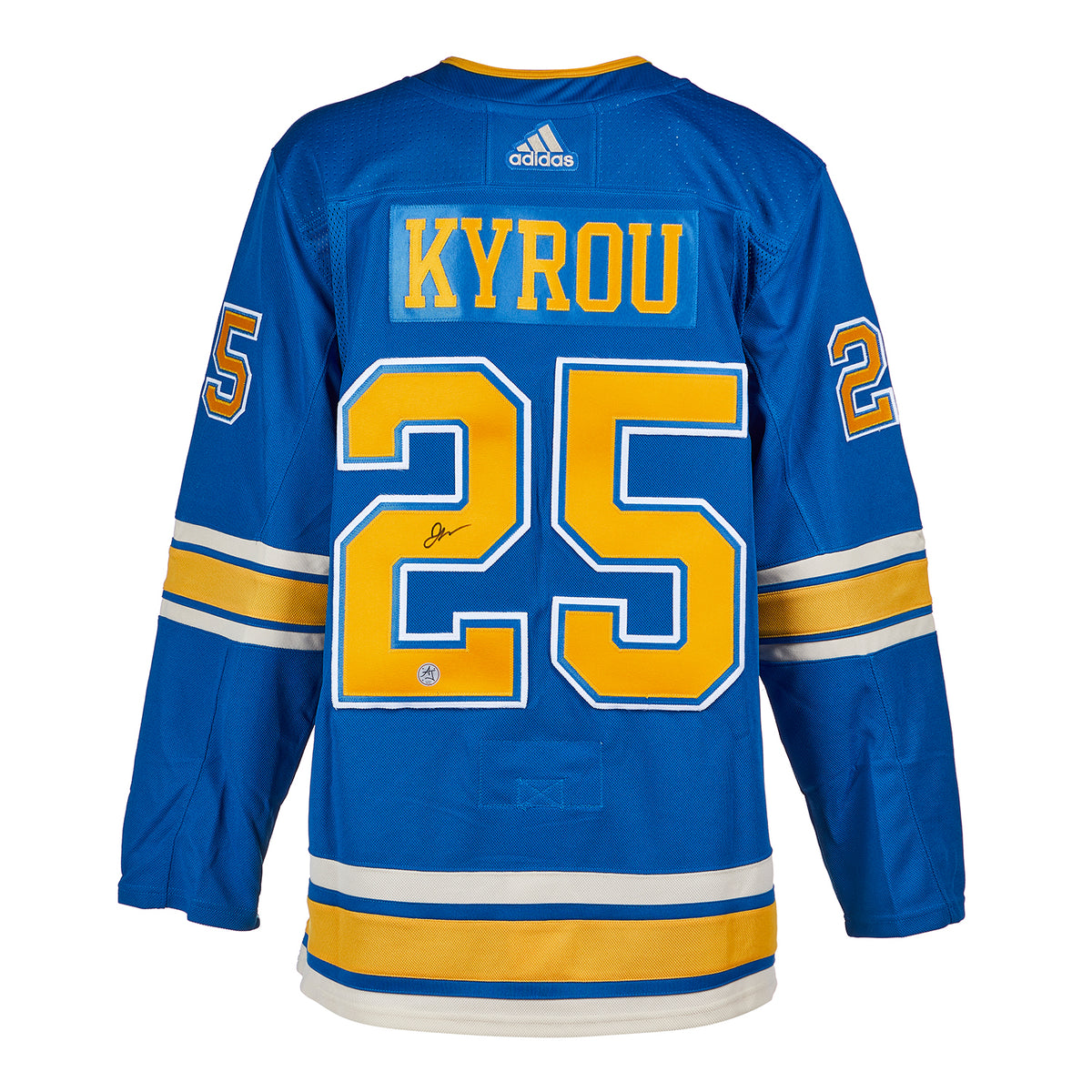 AJ Sports | Jordan Kyrou Signed St Louis Blues Alt Retro adidas Jersey