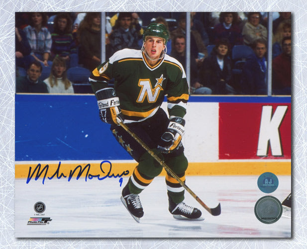 AJ Sports | Mike Modano Autographed Minnesota North Stars Game Action ...