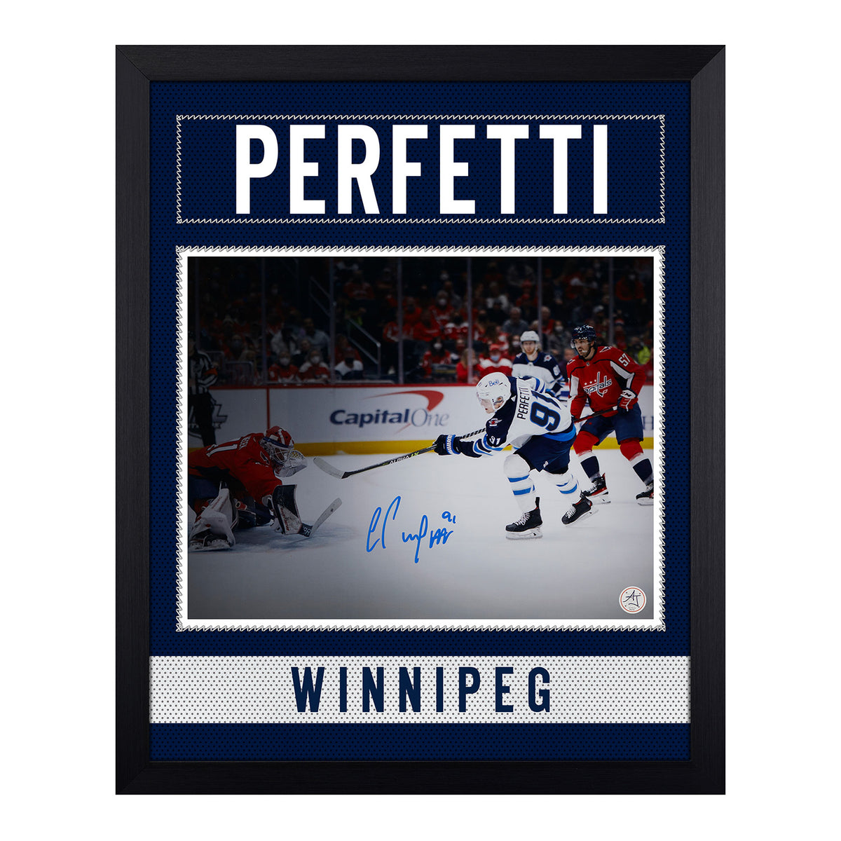 AJ Sports | Cole Perfetti Autographed Winnipeg Jets Uniform Graphic ...