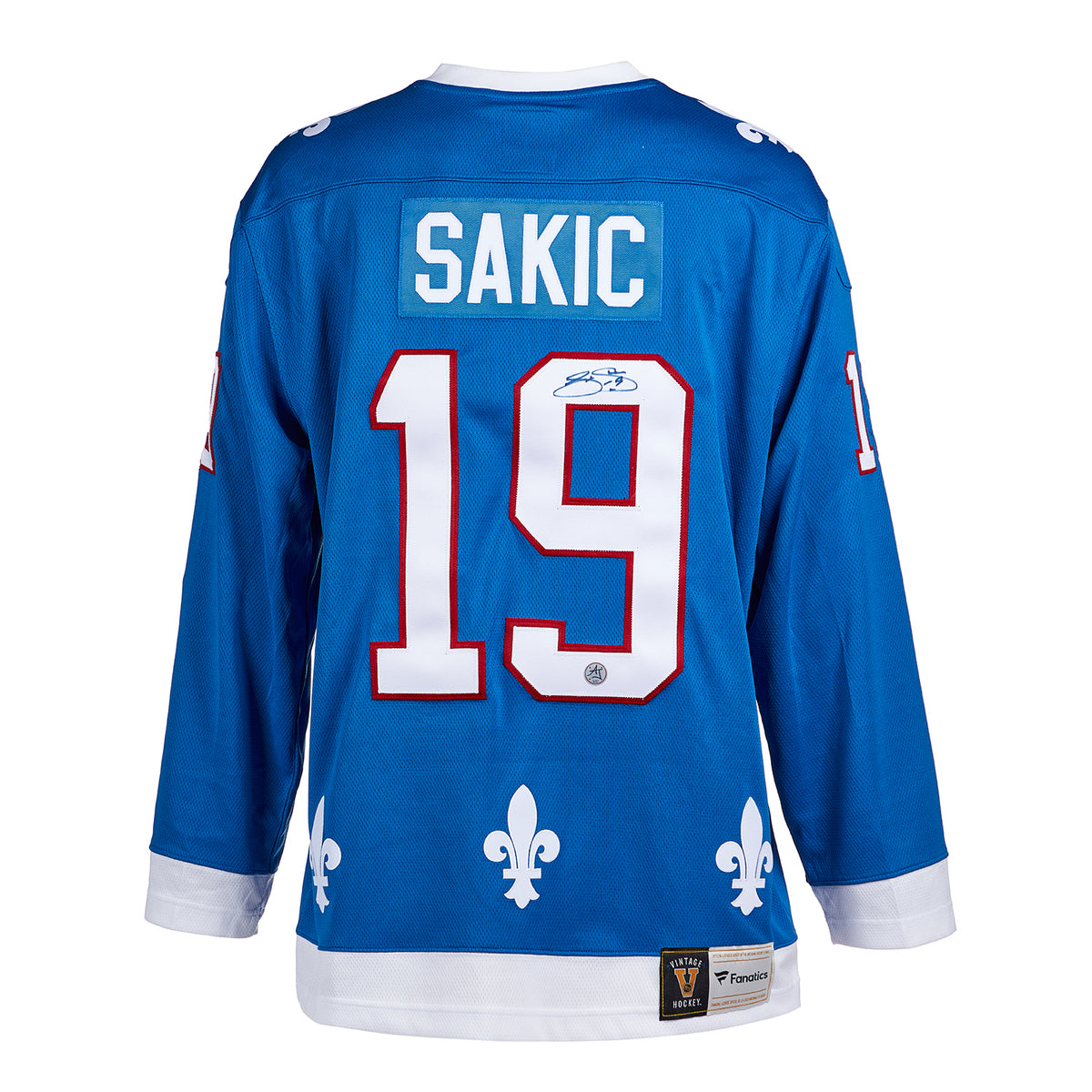 AJ Sports | Joe Sakic Autographed Quebec Nordiques Fanatics Throwback ...