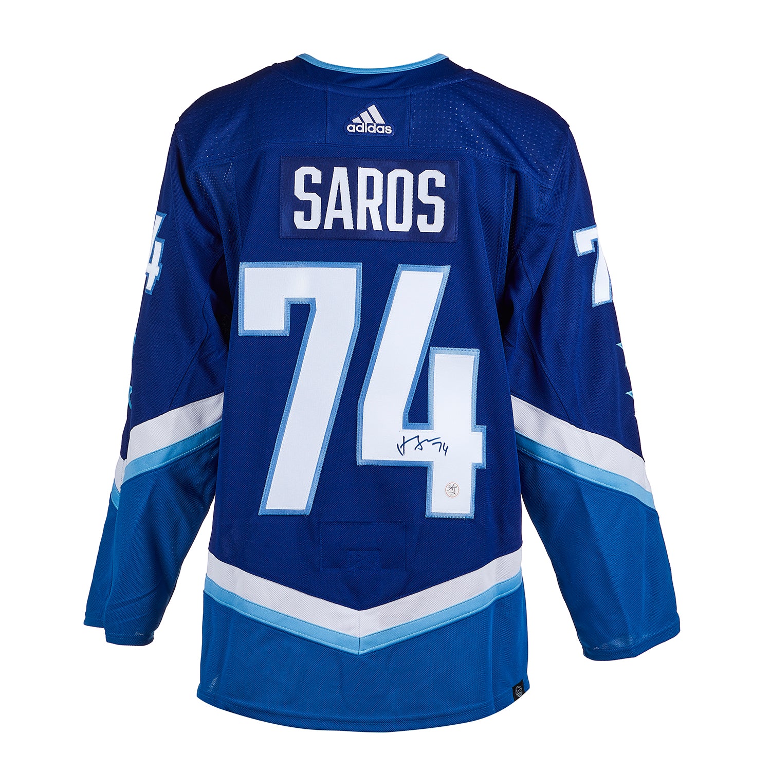 AJ Sports | Juuse Saros Signed 2022 NHL All-Star Game Blue adidas Jersey