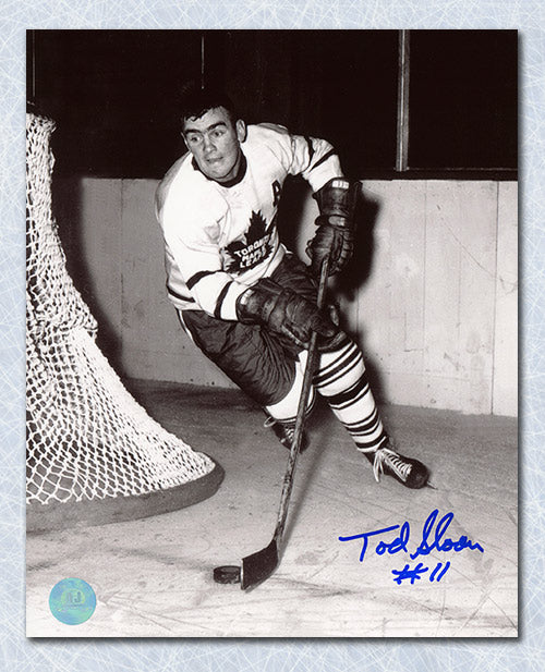 AJ Sports | Tod Sloan Autographed Toronto Maple Leafs Black & White ...
