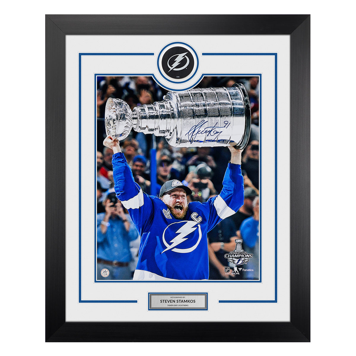 AJ Sports | Steven Stamkos Signed Tampa Bay Lightning Stanley Cup 26x32 ...