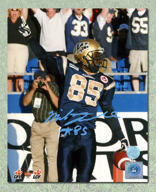AJ Sports | Milt Stegall Signed Winnipeg Blue Bombers 8x10 Photo