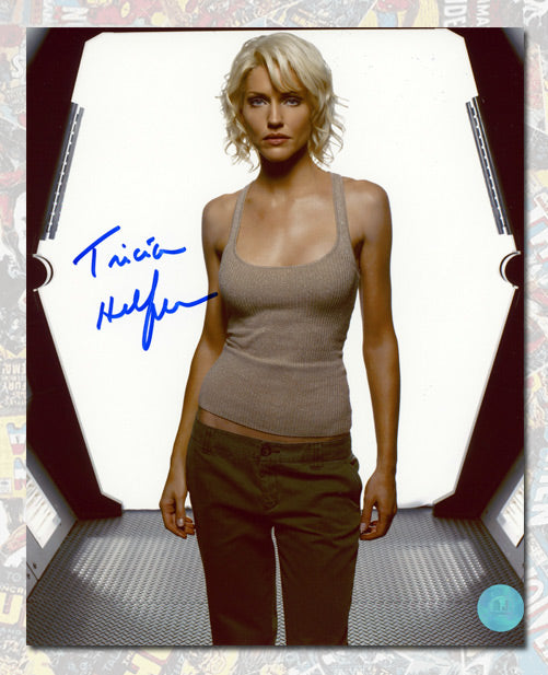 AJ Sports | Tricia Helfer Autographed Number Six Battlestar Galactica ...
